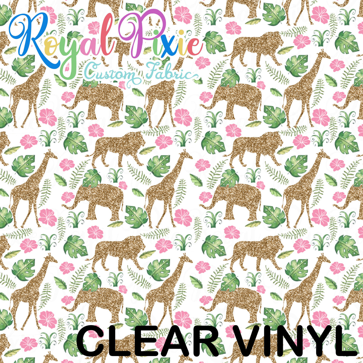 Vinyl Retail - Clear - Wild Animals – Royal Pixie Custom Fabric
