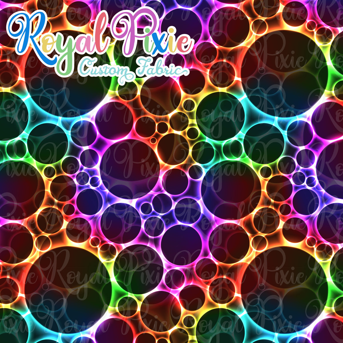 Vinyl Retail - Bubbles Rainbow – Royal Pixie Custom Fabric